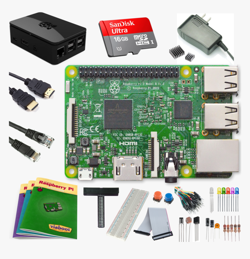 Raspberry Pi 3 Ultimate Kit - Raspberry Pi, HD Png Download ...