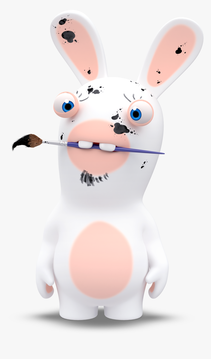 Raving Rabbid Artist - Rabbit, HD Png Download , Transparent Png Image ...