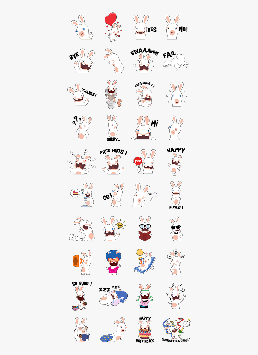 The Rabbids - Cartoon, HD Png Download , Transparent Png Image - PNGitem