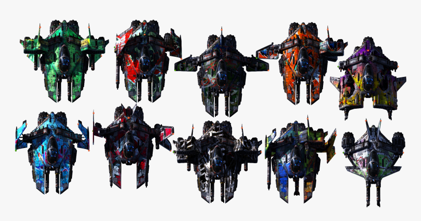 Spaceship Top Down Sprites, HD Png Download , Transparent Png Image ...