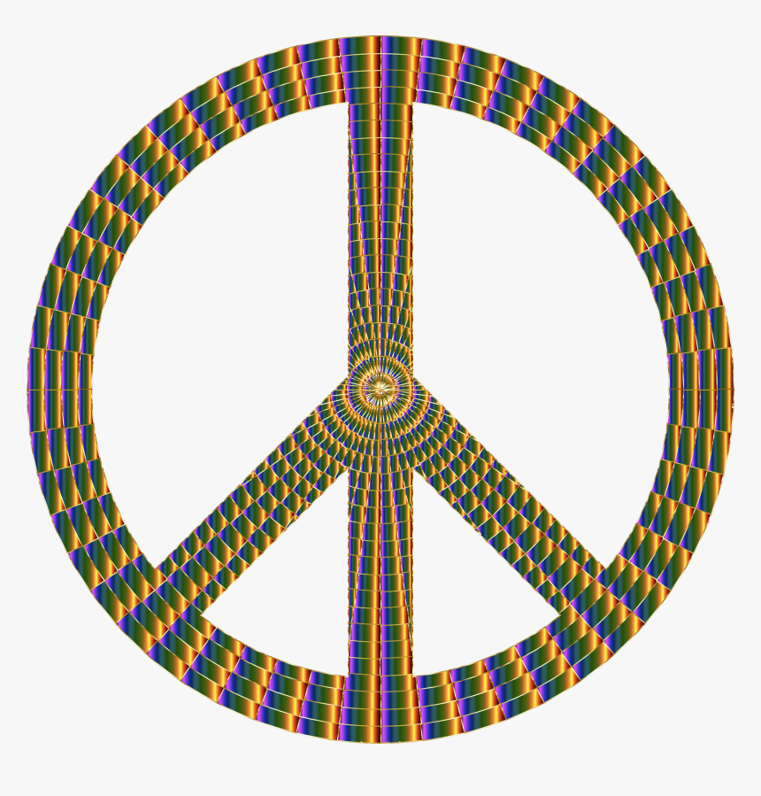 Prismatic Peace Sign 17 No Background Clip Arts - Simple Peace Symbol ...