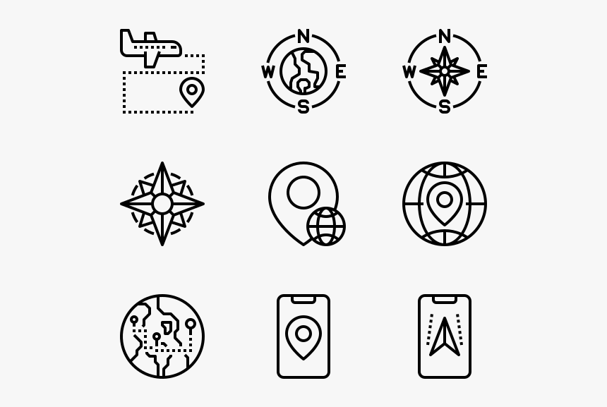 Navigation - Hand Drawn Icon Png, Transparent Png , Transparent Png ...