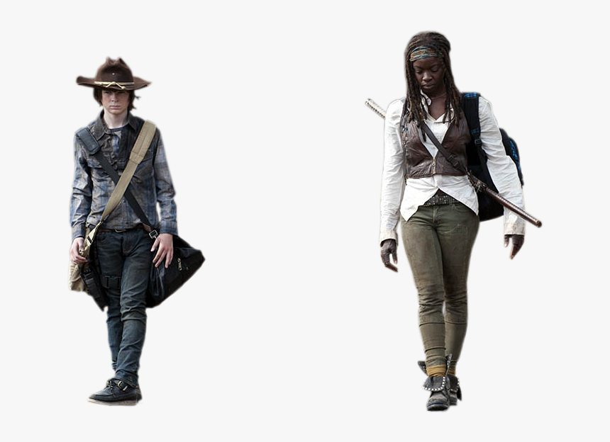 Carl And Michonne Twd, HD Png Download , Transparent Png Image - PNGitem