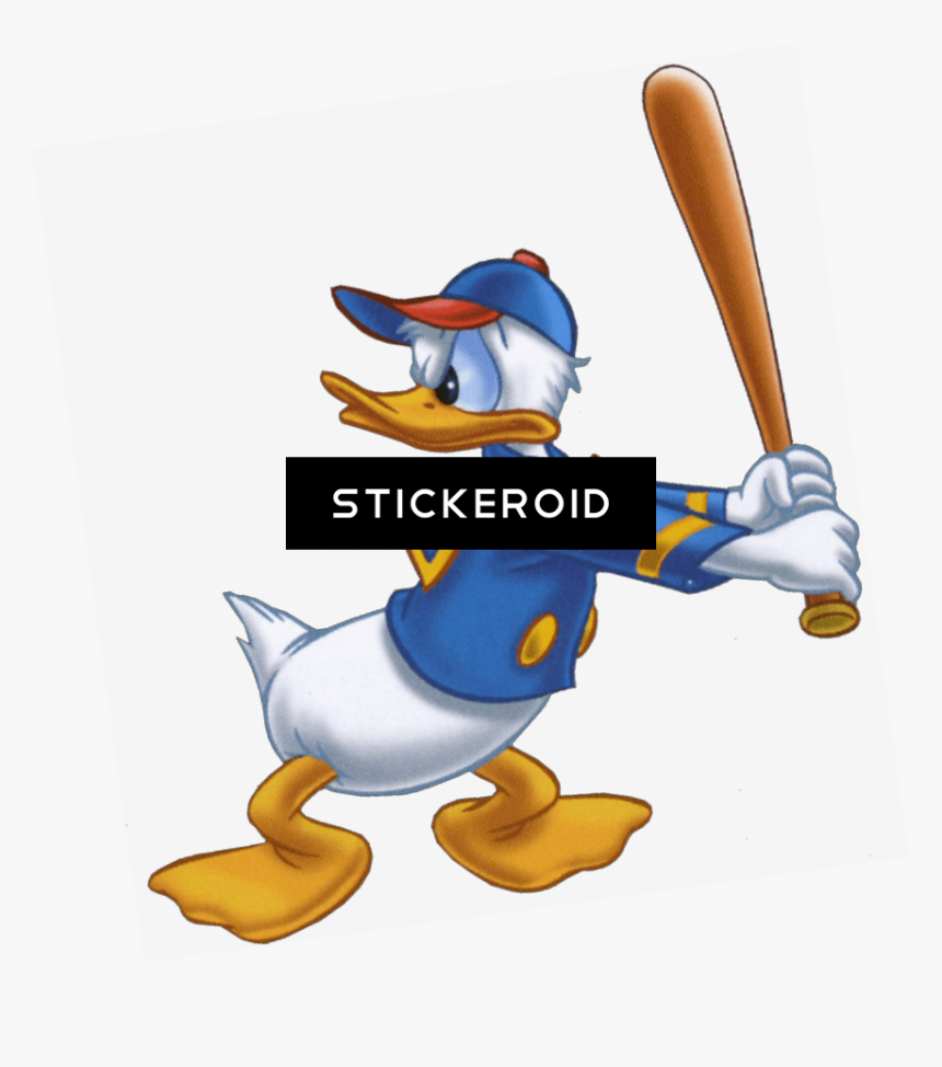 Donald Duck Playing Baseball - Donald Duck Softball, HD Png Download ...