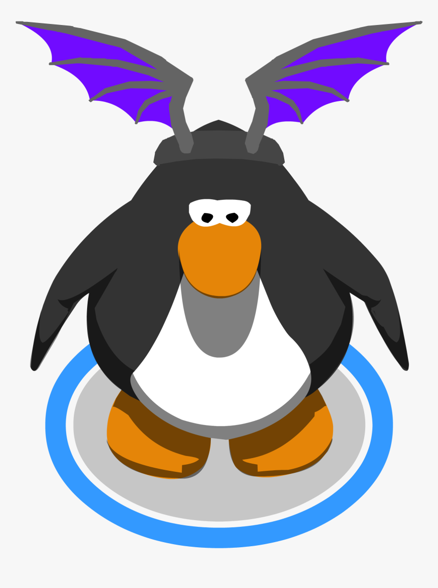 Purple Bat Wings In-game - Club Penguin Character In Game, HD Png ...