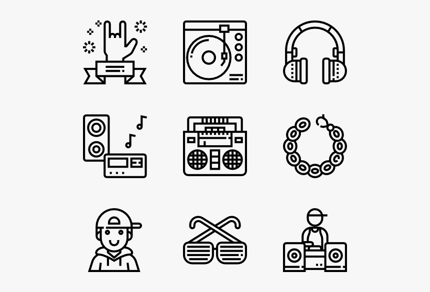 Hip Hop - Hip Hop Vector Icons, HD Png Download , Transparent Png Image ...