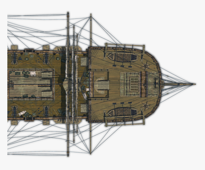 Old Ship Top View, HD Png Download , Transparent Png Image - PNGitem