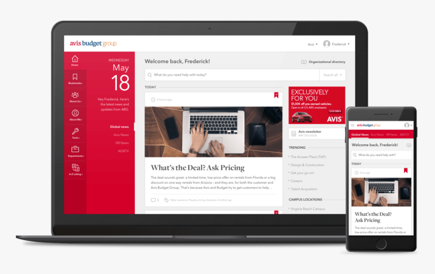 Avis Intranet Mockup, HD Png Download , Transparent Png Image - PNGitem