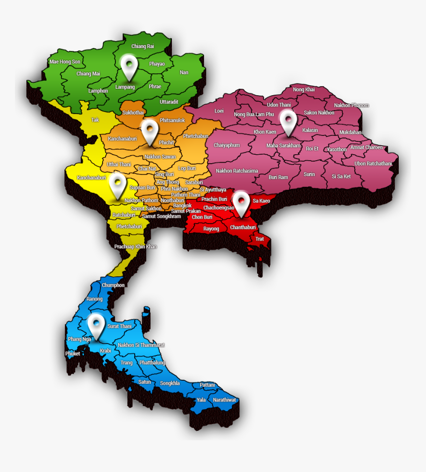 Thailand Map Png, Transparent Png , Transparent Png Image - PNGitem