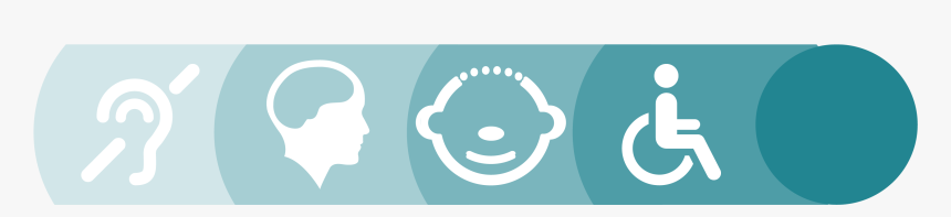 Image With 4 Icons About Disabilities, HD Png Download , Transparent ...