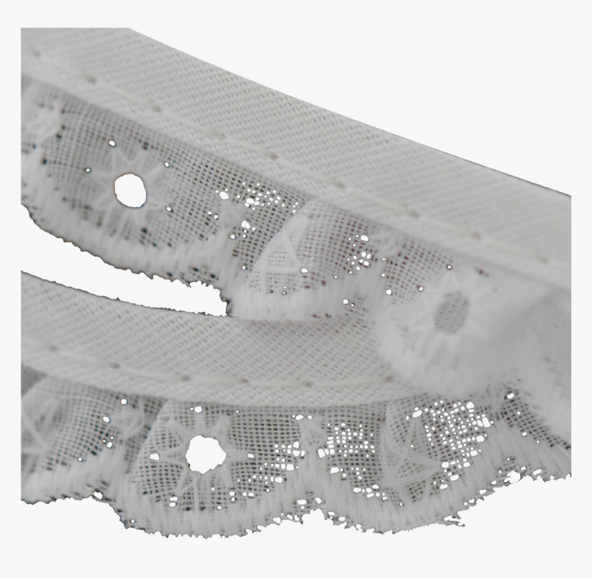 Vintage Eyelet Lace Trim White Ruffled Edging Pulled, HD Png Download ...