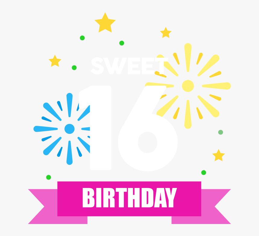 Sweet 16 Birthday Snapchat Filter, HD Png Download , Transparent Png ...