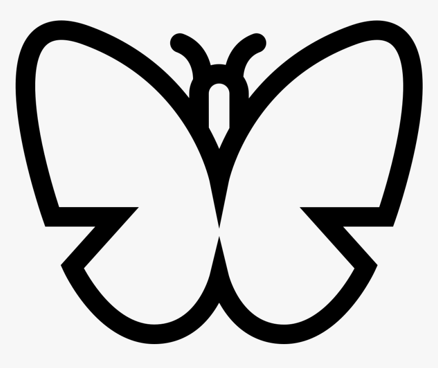 Simple Butterfly Outline Clipart