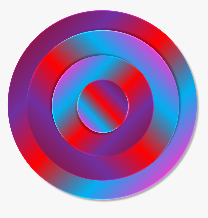 Vivid, 3d, Circle, Shapes, Geometric, Gradient, Red, HD Png Download ...