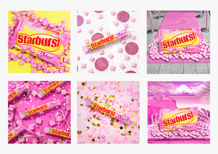 All Pink Starburst, HD Png Download , Transparent Png Image - PNGitem