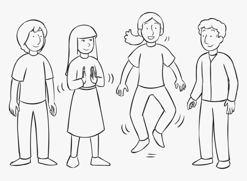 People Standing Back Png -back Line Of People Playing, Transparent Png ...