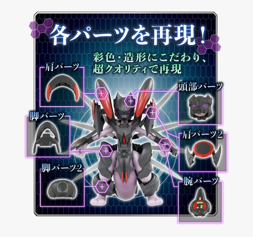 Armored Mewtwo - Takara Tomy Armored Mewtwo, HD Png Download ...