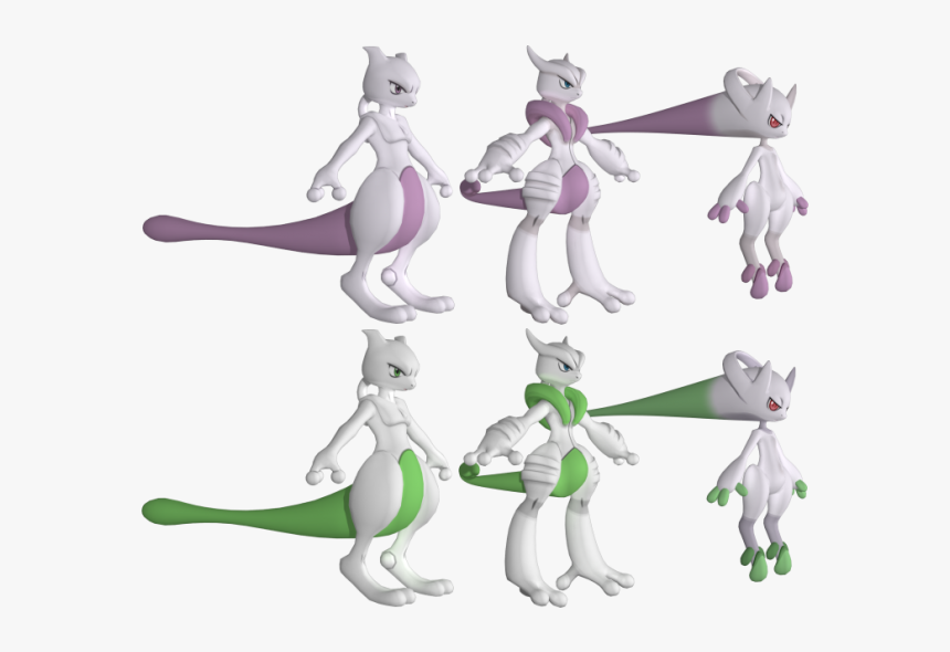 Mewtwo 3d Model - 3d Models Sheets, HD Png Download , Transparent Png ...