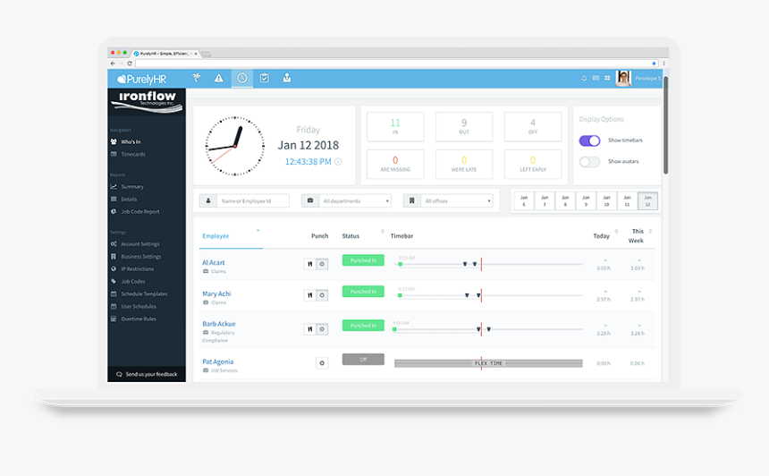 Time-clock Time Tracking Time Clock Track Time Online - Time Clock Ui ...