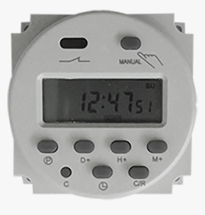 Tc01 12/24 Volt Solar Time Clock - Digital Clock, HD Png Download ...
