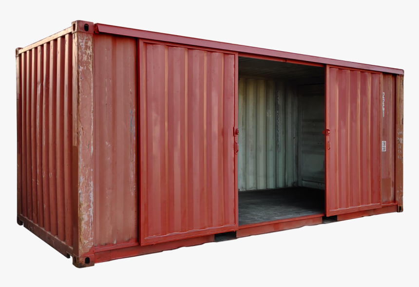20ft Storage Container With Barn Doors - Shipping Container, HD Png ...