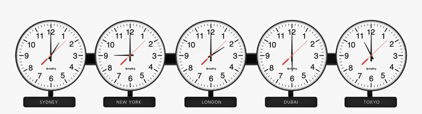 Png Time Difference - 5 Time Zone Clock, Transparent Png , Transparent ...