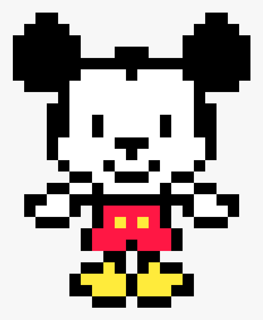 Transparent Mickey Mouse Symbol Png - Small Mickey Mouse Pixel Art, Png ...