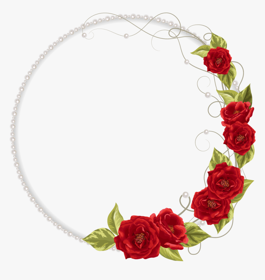 #roses #leaves #wreath #frame #border #divider #circle - Red Rose ...
