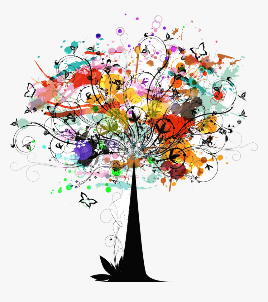 Colorful Vector Tree Png , Png Download - Past Present Future Tree ...