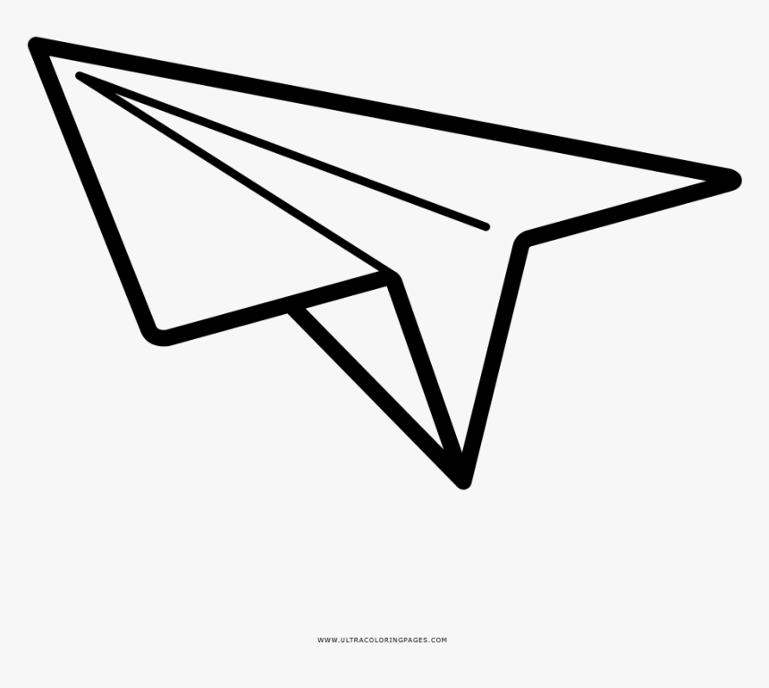 Paper Airplane Coloring Page, HD Png Download , Transparent Png Image ...