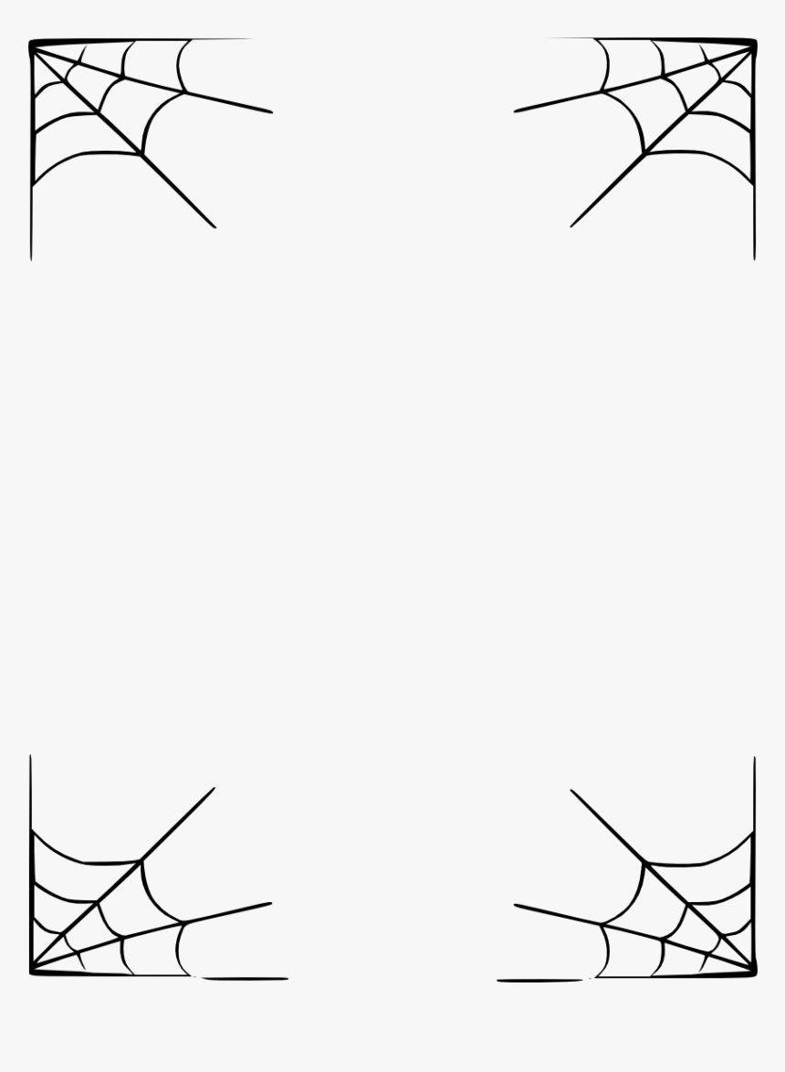 Halloween Border Png Image Transparent - Spider Web Frame Png, Png ...