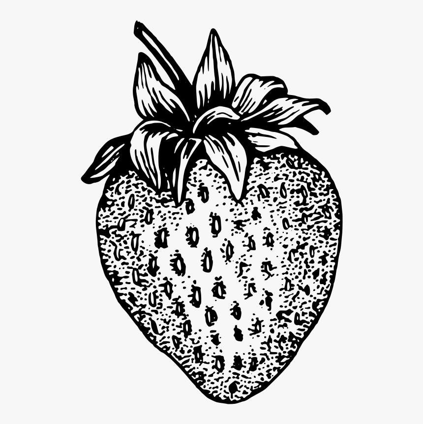 Strawberry Black And White Png, Transparent Png , Transparent Png Image ...