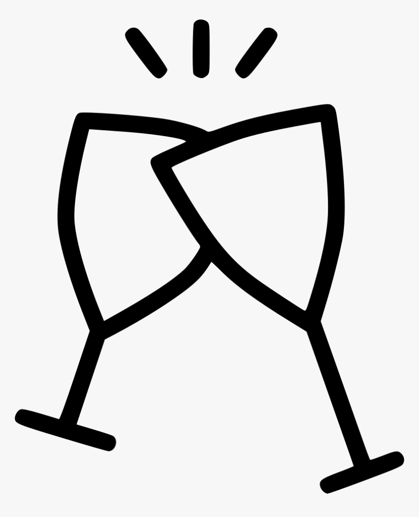Transparent Celebrate Clipart - Drawing Wine Glass Cheers, HD Png ...