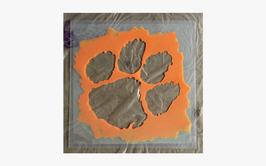 Clemson University Tiger Paw Stencil - Clemson Paw Logo Stencil, HD Png ...
