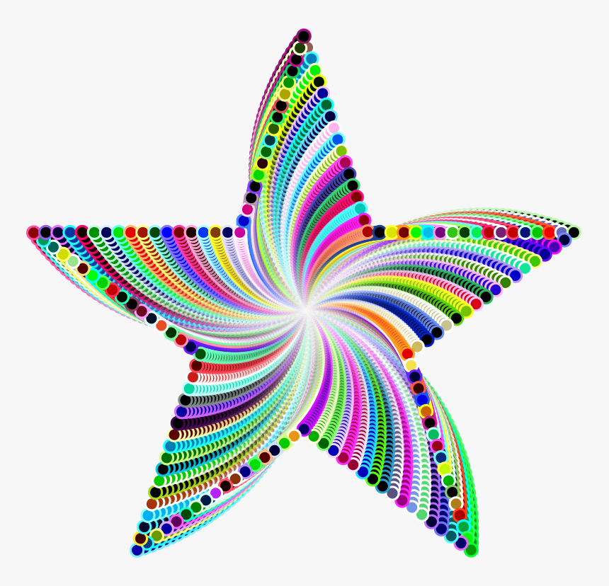 Psychedelic Star Design, HD Png Download , Transparent Png Image - PNGitem