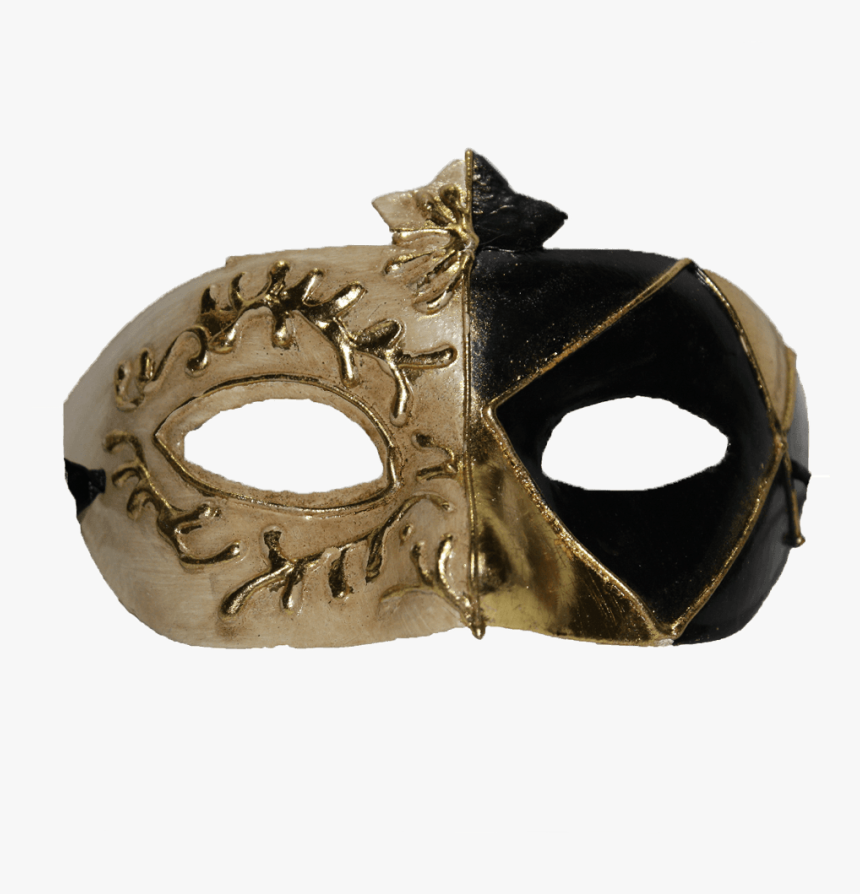 Black & Gold Renaissance Masquerade Mask, HD Png Download , Transparent ...