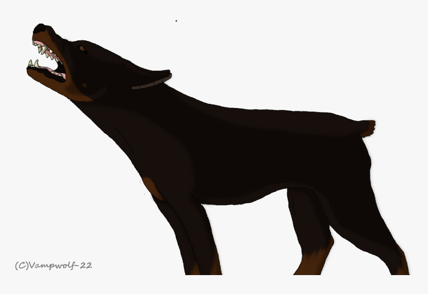 Angry Doberman By Vampwolf 22-d5s3bdk, HD Png Download , Transparent ...
