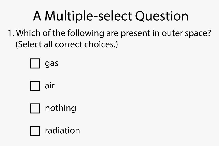 A Question With One Or More Correct Answers, HD Png Download ...