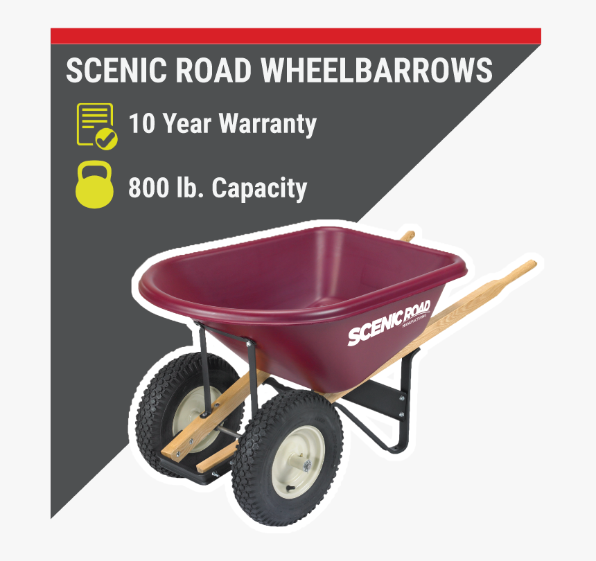 Scenic Road Wheelbarrows, HD Png Download , Transparent Png Image - PNGitem