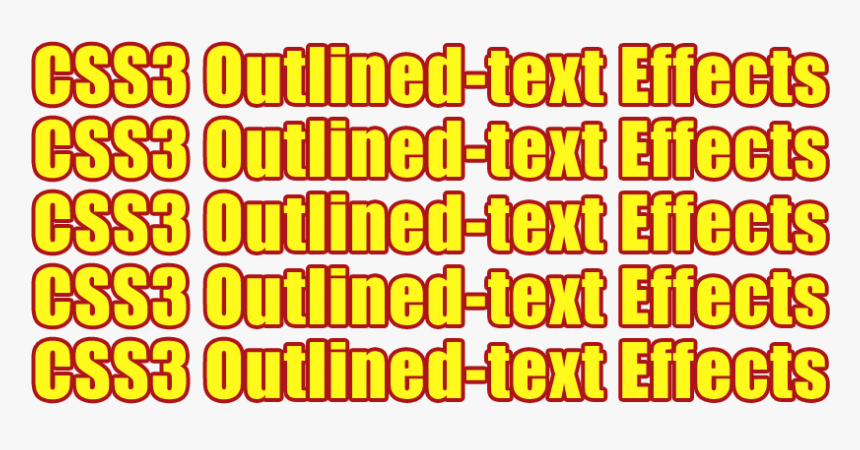 Css Outlined Text Effects, HD Png Download , Transparent Png Image - PNGitem