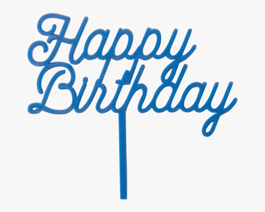 Happy Birthday Toppers Blue , Png Download, Transparent Png ...