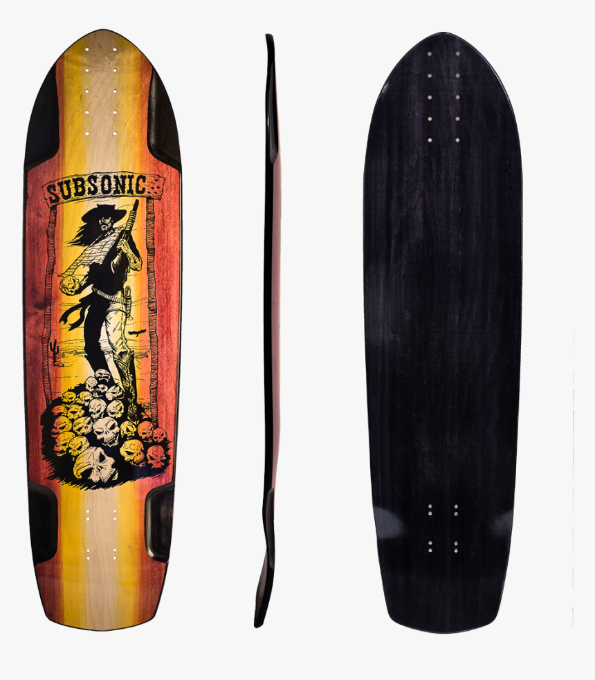 Subsonic Skateboards Shadow Longboard Bottom Profile, HD Png Download ...
