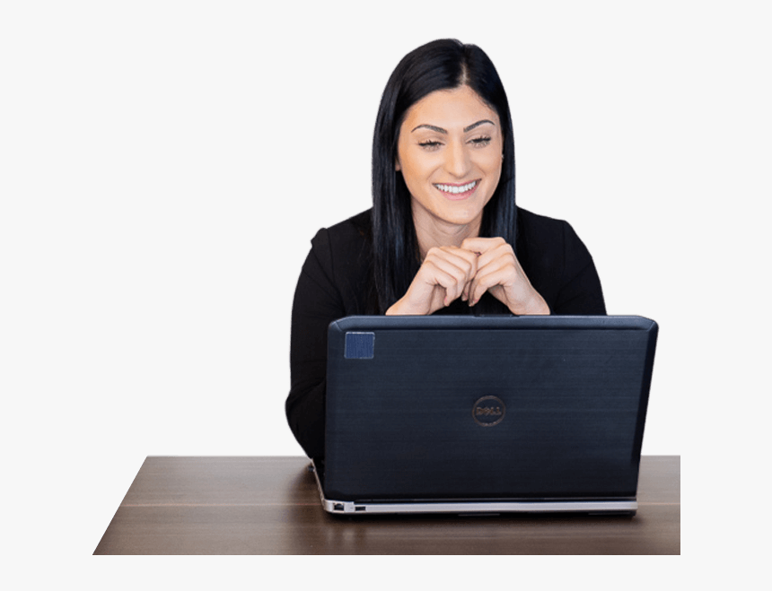 Woman With Laptop Png, Transparent Png , Transparent Png Image - PNGitem