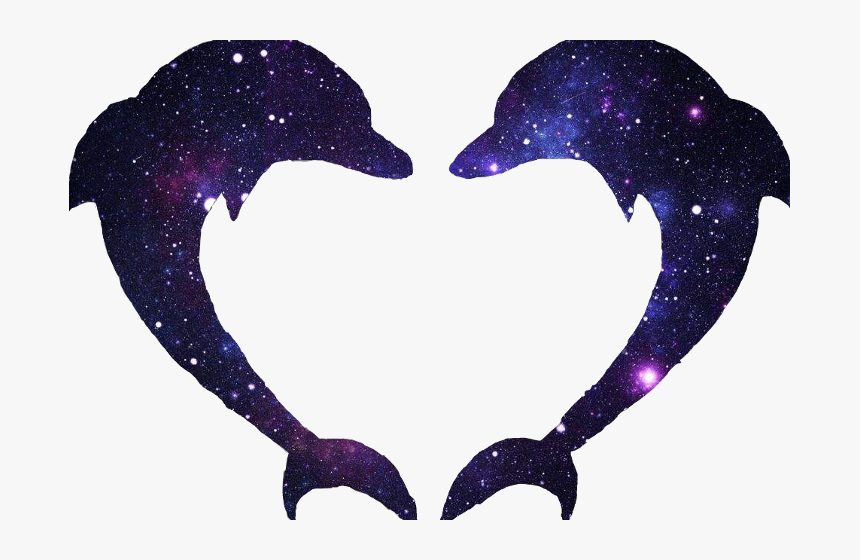 Dolphin Heart Silhouette