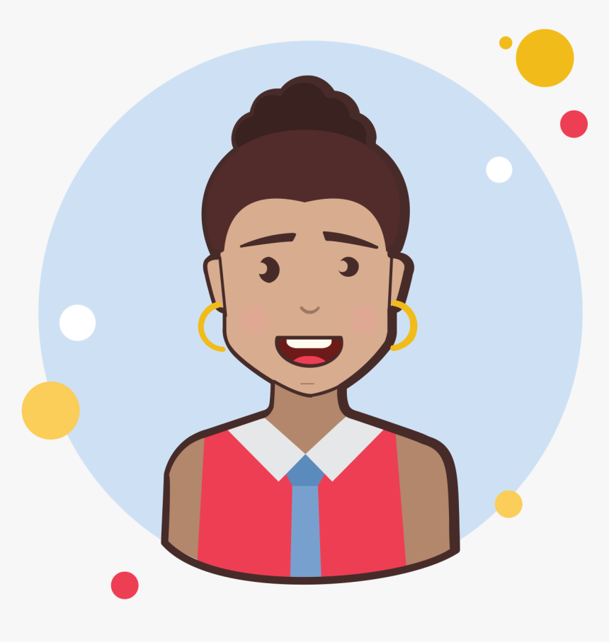 Brown Curly Hair Business Lady Icon, HD Png Download , Transparent Png ...