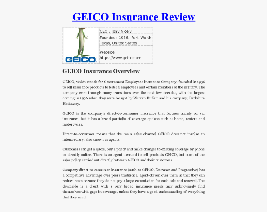 Geico Png, Transparent Png , Transparent Png Image - PNGitem