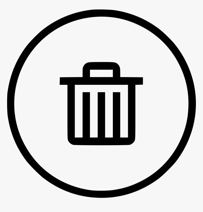 Delete Trash Dustbin Garbage Remove Recyclebin Ui, HD Png Download ...