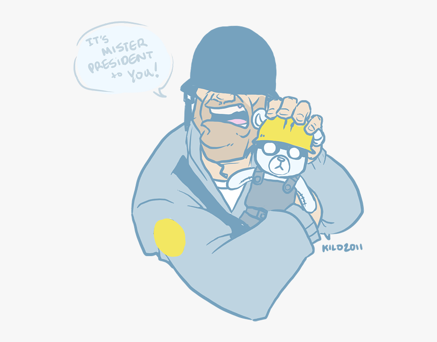 , Soldier-teddy ) - Soldier And Engineer Tf2 (600x608),, HD Png ...