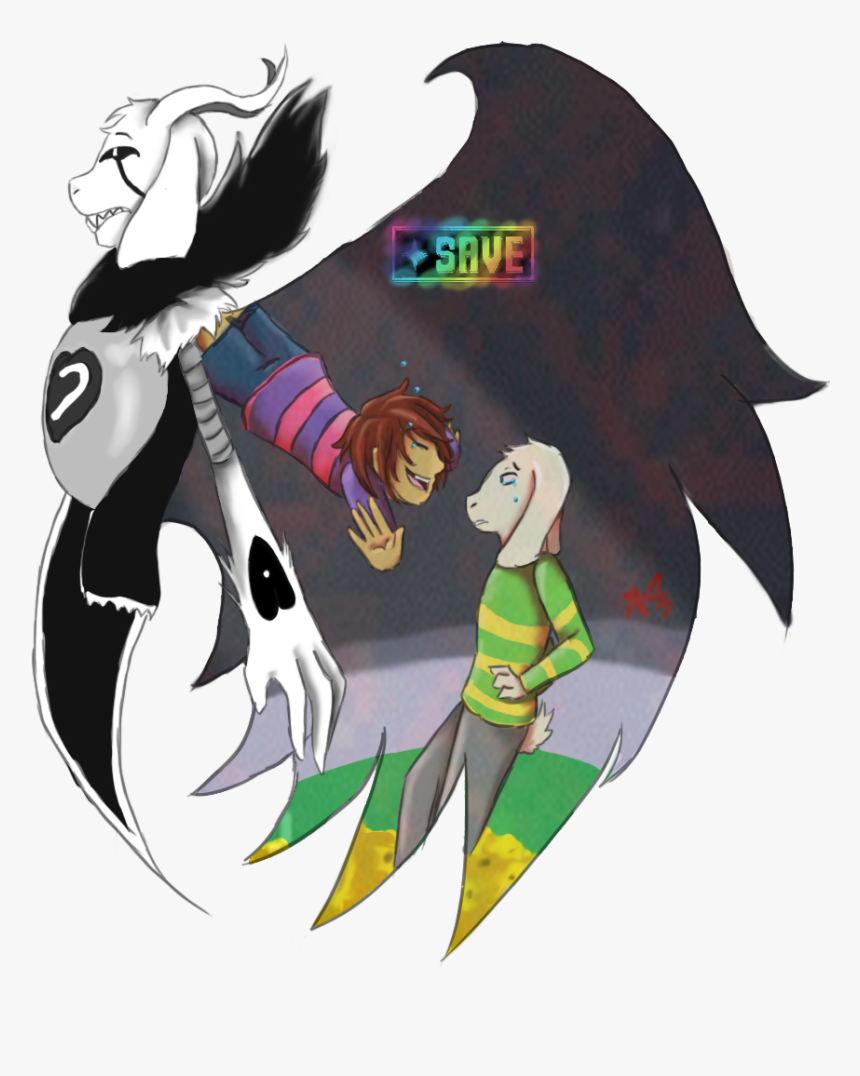 This Was A Request, To Draw Asriel And Frisk, And This, HD Png Download ...