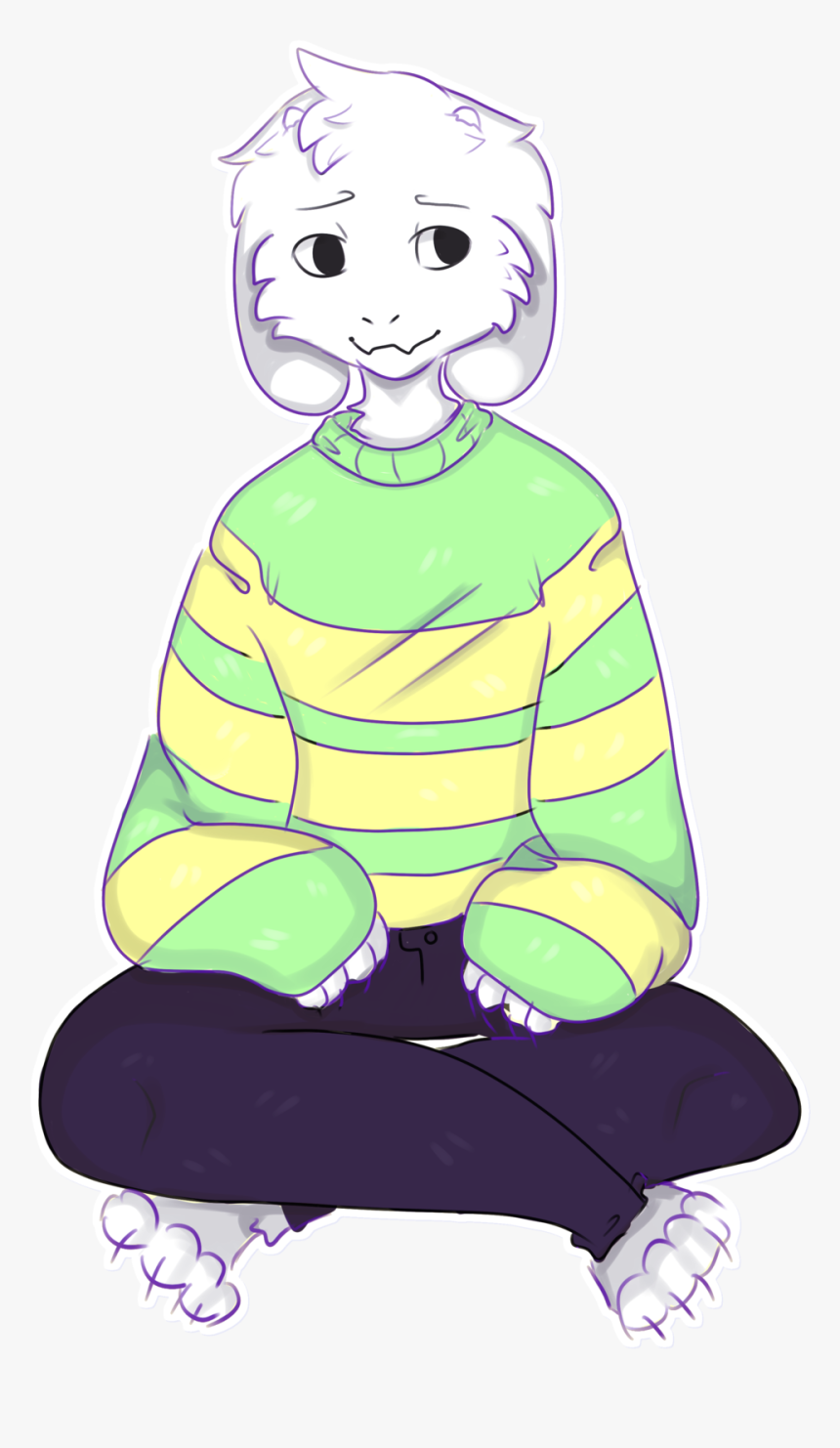 Undertale Green Sitting Fictional Character Clip Art, HD Png Download ...